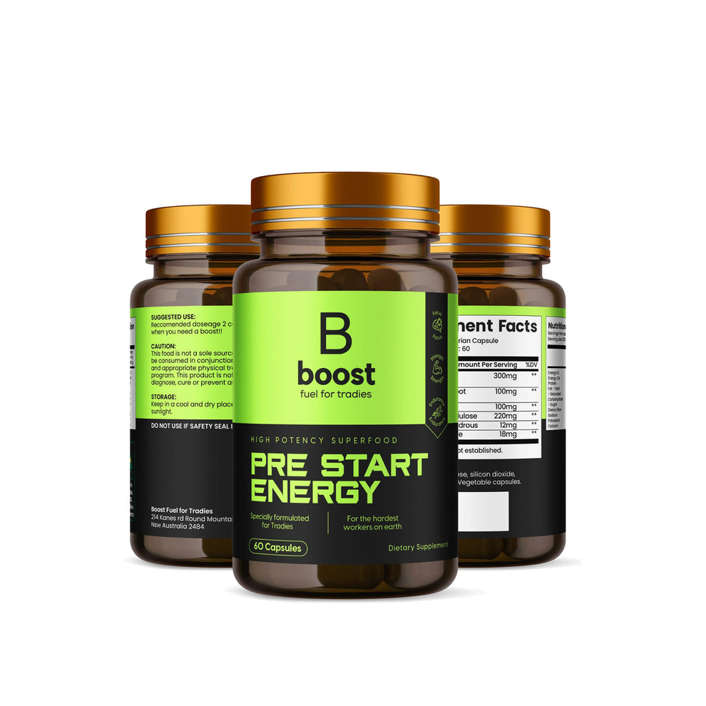 Boost - Pre Start Energy | Fuel For Tradies | Shop at Happy Herb Co