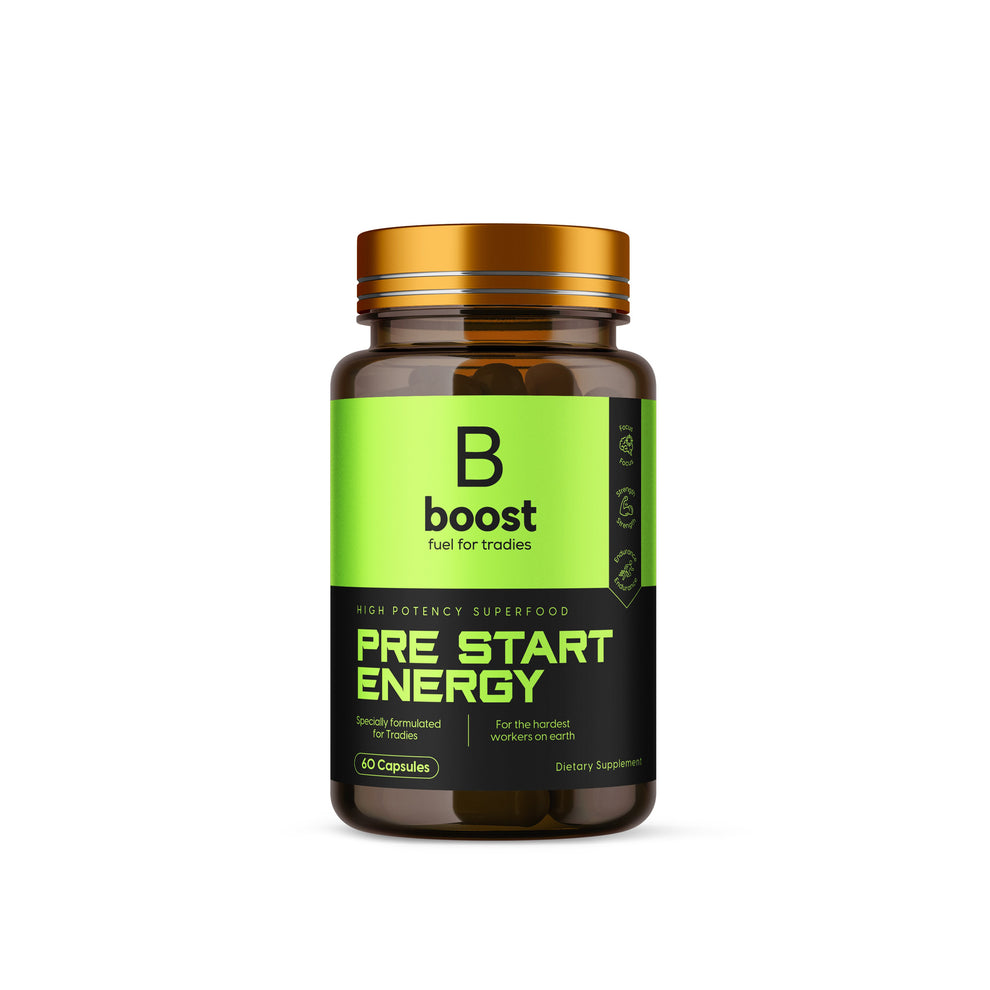 Boost - Pre Start Energy | Fuel For Tradies | Shop at Happy Herb Co