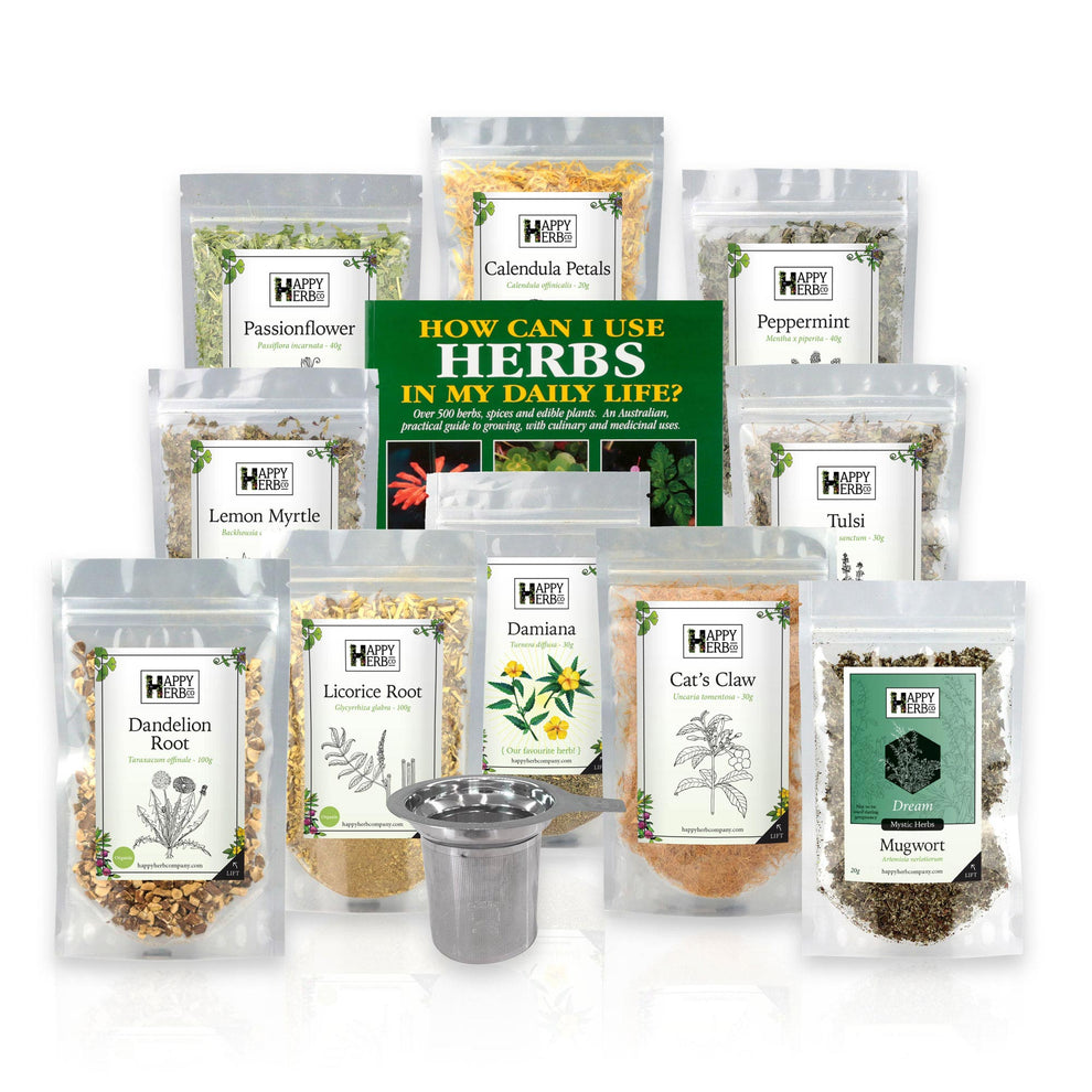 Herbal Starter Pack Bundle | Dried Herb Gift Packs | Shop at Happy Herb Co